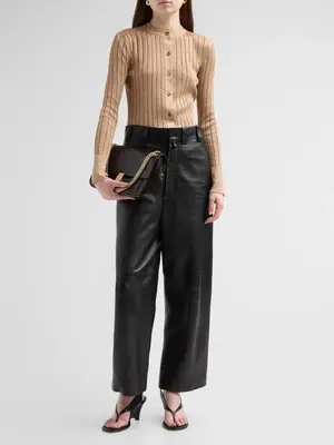TOM FORD Mia Python-embossed Leather Chain Shoulder Bag