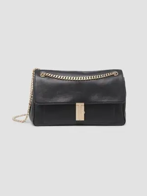 TOM FORD Mia Leather Shoulder Bag - Black