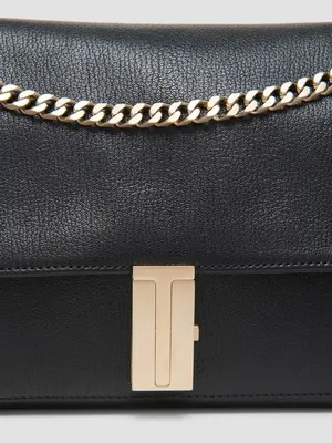 TOM FORD Mia Leather Shoulder Bag - Black