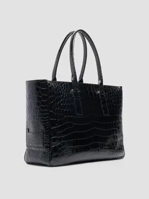 TOM FORD Crocodile-embossed Leather Tote Bag