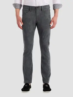 Robert Graham Alton Paisley Straight-leg Pants - Grey