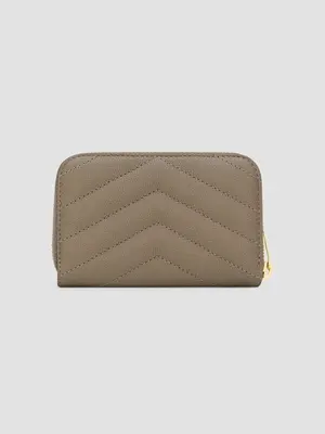 Saint Laurent Cassandre Change Purse In Grain De Poudre Leather