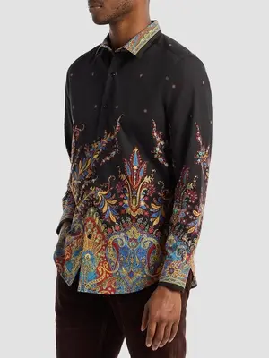 Robert Graham Taj Mahal Paisley Embroidered Cotton Shirt