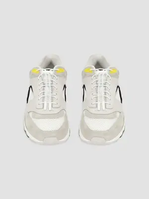 Saint Laurent Bump Sneakers In Smooth Leather And Suede - Multicolored