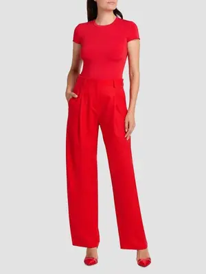 Giorgio Armani Virgin Wool Wide-leg Trousers