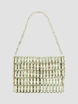 Saint Laurent Micro Evening Bag In Crystals - Chrysolite