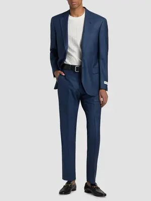 Emporio Armani Check Wool-silk Suit