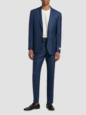 Emporio Armani Check Wool-silk Suit