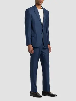 Emporio Armani Check Wool-silk Suit