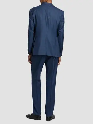 Emporio Armani Check Wool-silk Suit