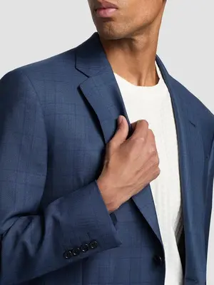 Emporio Armani Check Wool-silk Suit