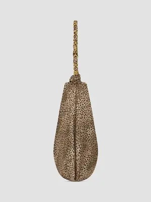 Saint Laurent Amalia Shoulder Bag In Satin - Black And Brown