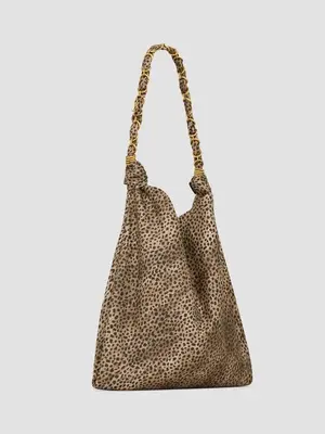 Saint Laurent Amalia Shoulder Bag In Satin - Black And Brown