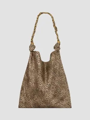 Saint Laurent Amalia Shoulder Bag In Satin - Black And Brown