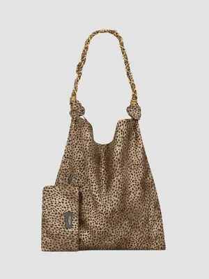 Saint Laurent Amalia Shoulder Bag In Satin - Black And Brown