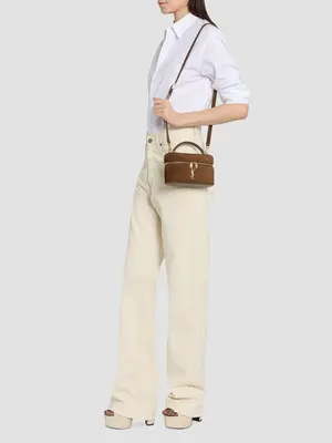 Saint Laurent Suede Gaby Vanity Bag - Light Chestnut