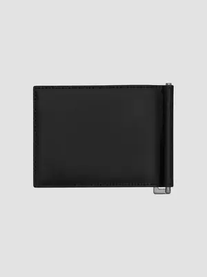 Saint Laurent Tiny Cassandre Bill Clip Wallet In Matte Leather