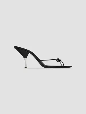 Saint Laurent Jerry Mules In Tpu And Rhinestones - Black