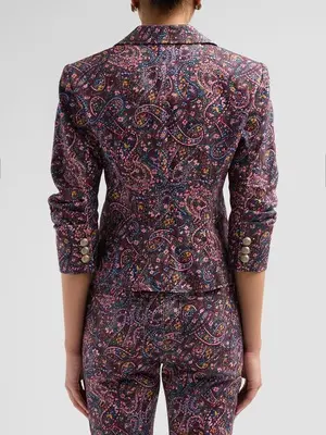 Cinq À Sept Paisley Denim Le Petit Khloe Blazer
