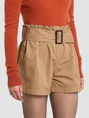 Saint Laurent Paperbag Bermuda Shorts In Cotton