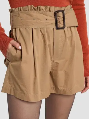 Saint Laurent Paperbag Bermuda Shorts In Cotton