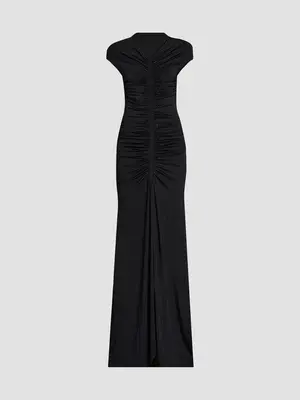 Giorgio Armani Ruched Embellished Gown