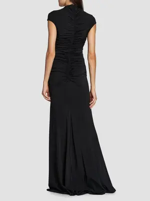 Giorgio Armani Ruched Embellished Gown