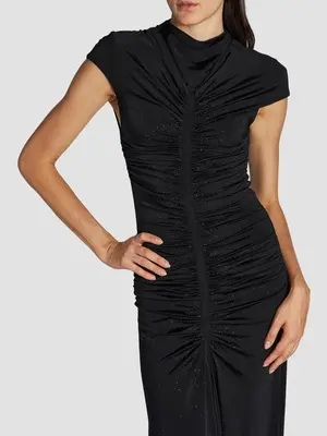 Giorgio Armani Ruched Embellished Gown
