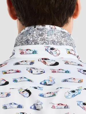 Robert Graham Neon Wheels Printed Short-sleeve Shirt