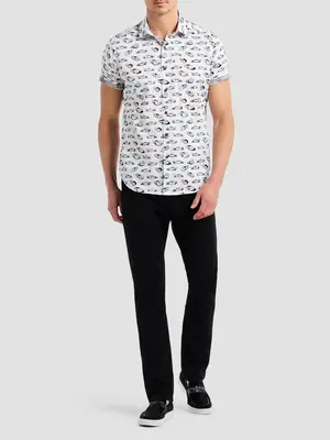 Robert Graham Neon Wheels Printed Short-sleeve Shirt