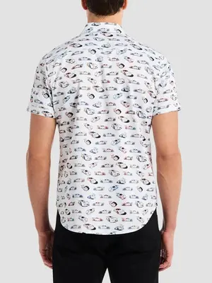 Robert Graham Neon Wheels Printed Short-sleeve Shirt