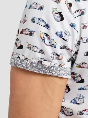 Robert Graham Neon Wheels Printed Short-sleeve Shirt