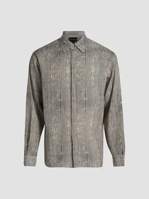 Emporio Armani Irregular Stripe Sport Shirt