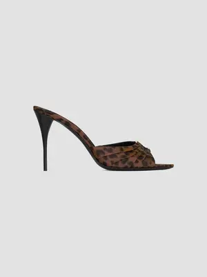 Saint Laurent Mules In Grosgrain