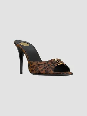 Saint Laurent Mules In Grosgrain