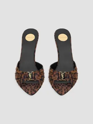 Saint Laurent Mules In Grosgrain
