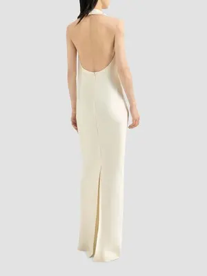Brunello Cucinelli Silk Satin Halterneck Dress