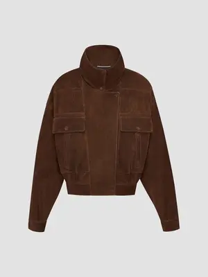 Saint Laurent Jacket In Vintage Split Leather