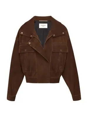 Saint Laurent Jacket In Vintage Split Leather