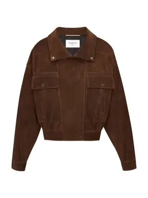 Saint Laurent Jacket In Vintage Split Leather