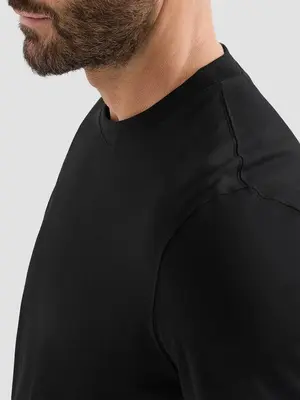 Brunello Cucinelli Cotton Jersey Long Sleeve Crewneck T-shirt - Black