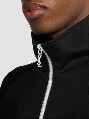 Saint Laurent Cassandre Track Jacket In Jersey