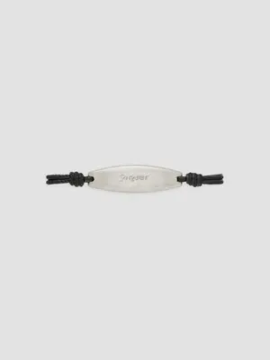 Saint Laurent Cord Bracelet In Leather And Metal