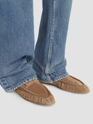 Saint Laurent Le Loafers Foldable In Suede