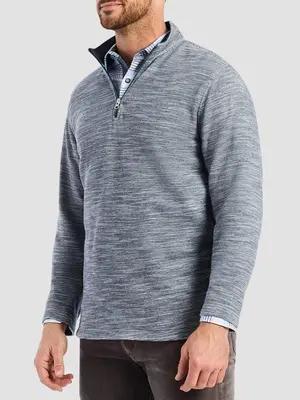 Robert Graham Ledson Cotton Quarter-zip Top