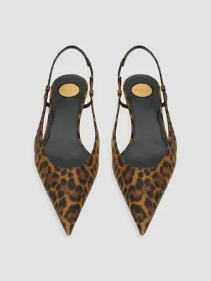 Saint Laurent Secret Slingback Pumps In Grosgrain