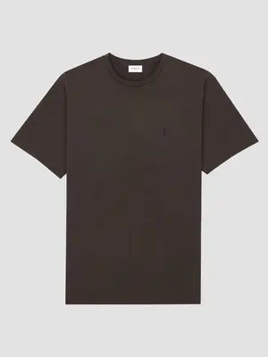 Saint Laurent Cassandre T-shirt In Silk And Cotton