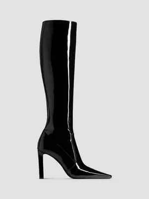 Saint Laurent Francoise Boots In Patent Leather