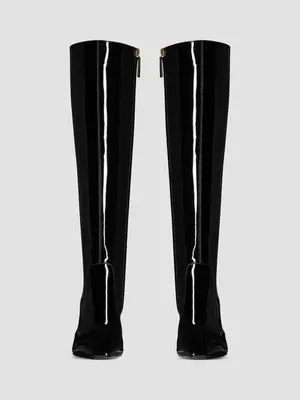 Saint Laurent Francoise Boots In Patent Leather