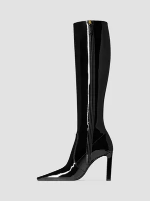 Saint Laurent Francoise Boots In Patent Leather